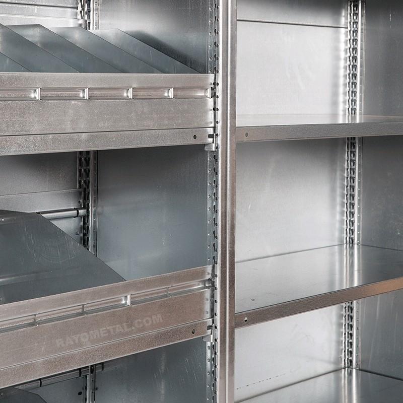 Rayonnage Atelier Galvanisé avec Parois Pleines - Rayometal
